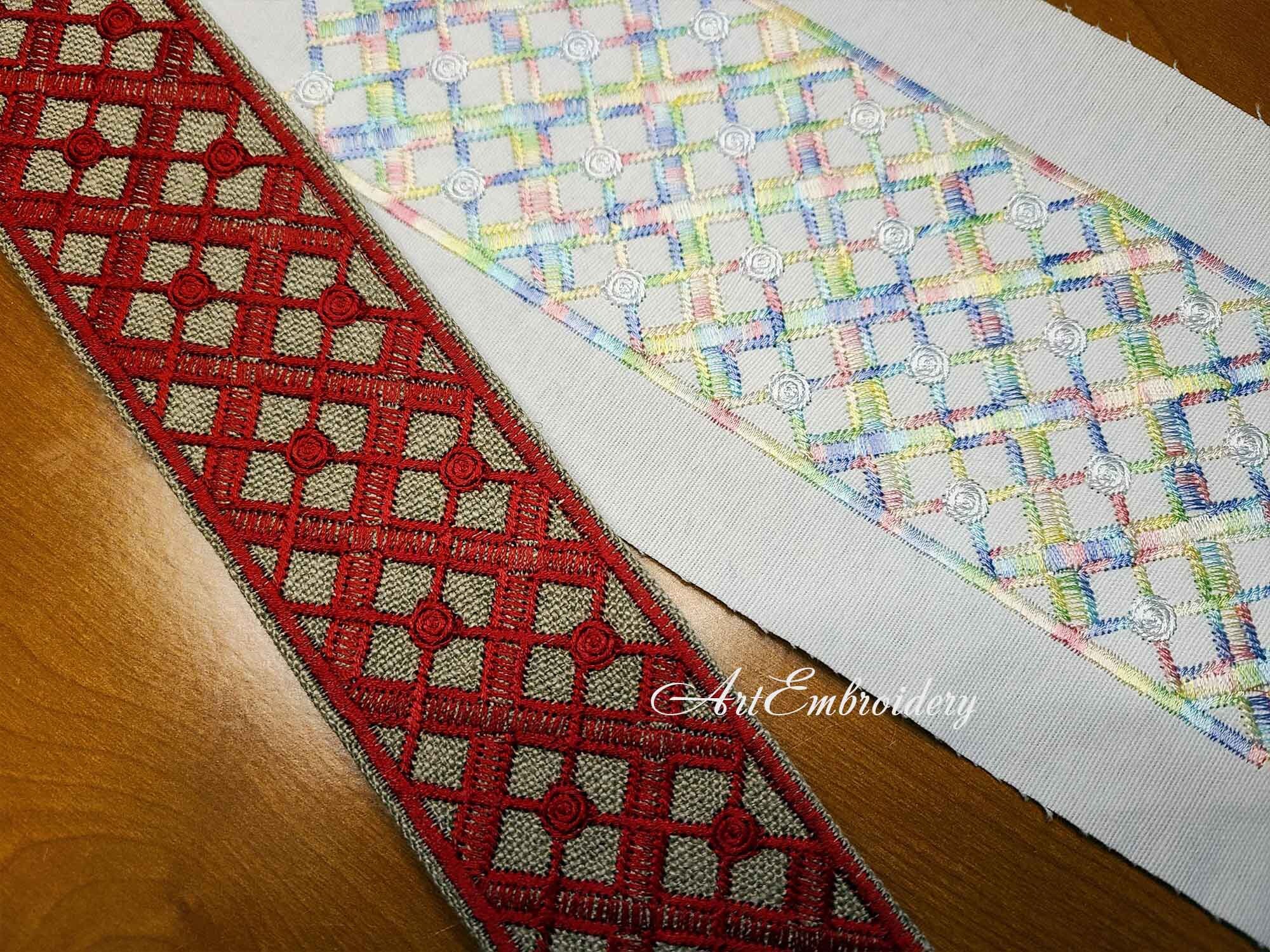 Geometric Border Machine Embroidery Design: Endless Trim (digital ...