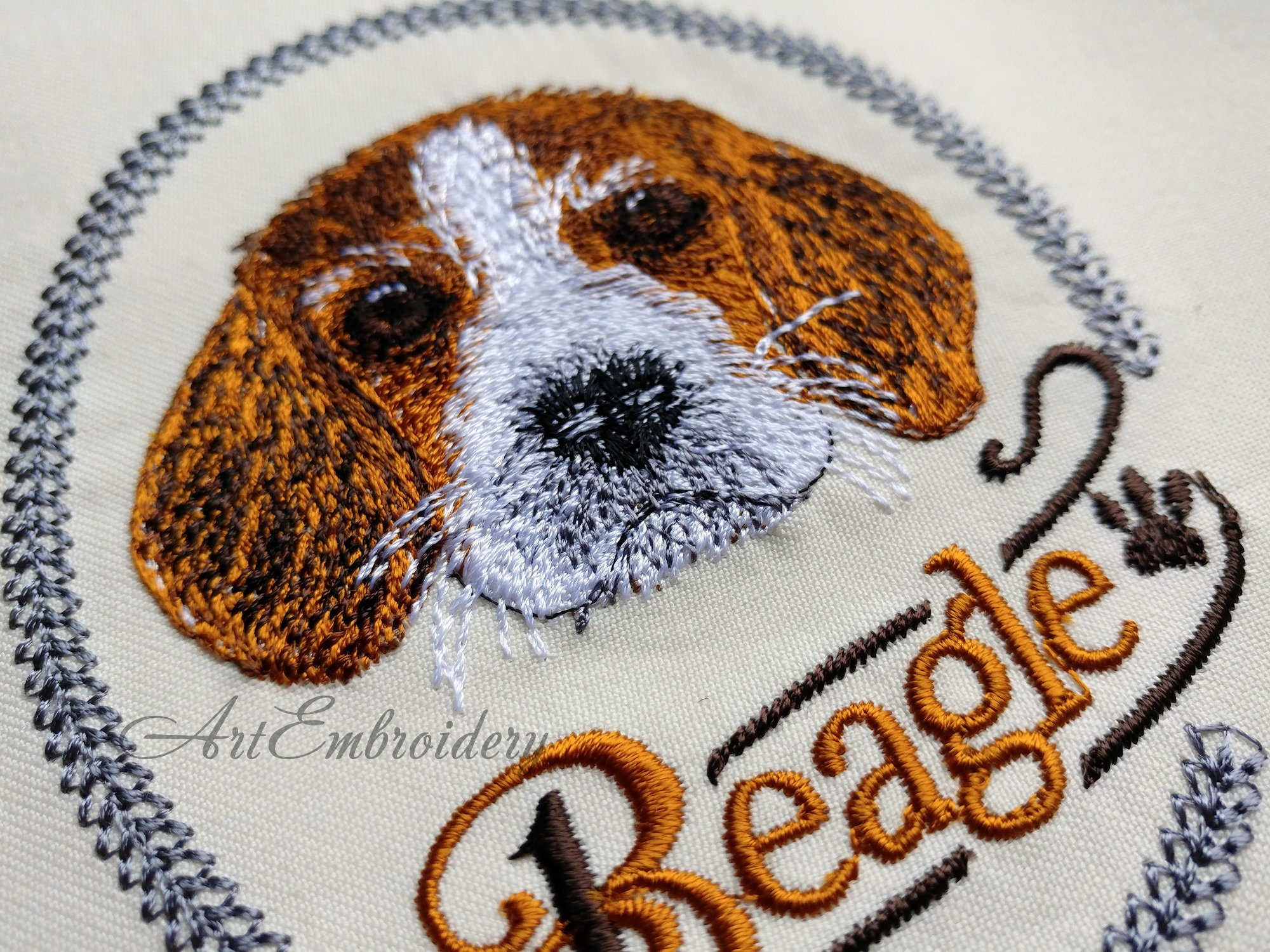 Beagle Head Machine Embroidery Designs Set for Hoop 4x4 - Etsy