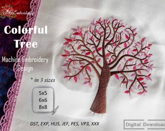 3 Sizes tree Frame Machine Embroidery Design - Etsy