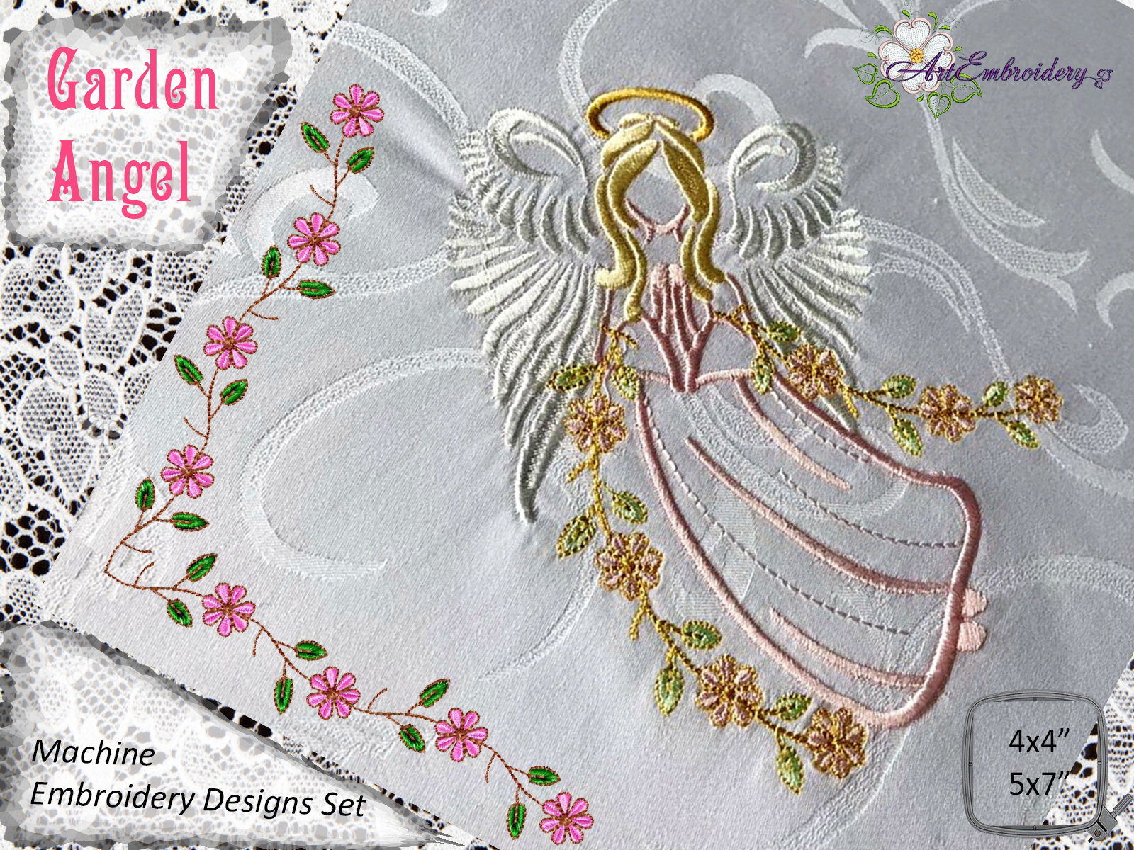 Garden Angel Machine Embroidery Designs Set for Hoops - Etsy Canada
