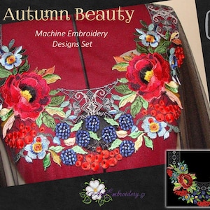 Autumn Beauty - Machine Embroidery Designs Set in Two Sizes for Hoop ...