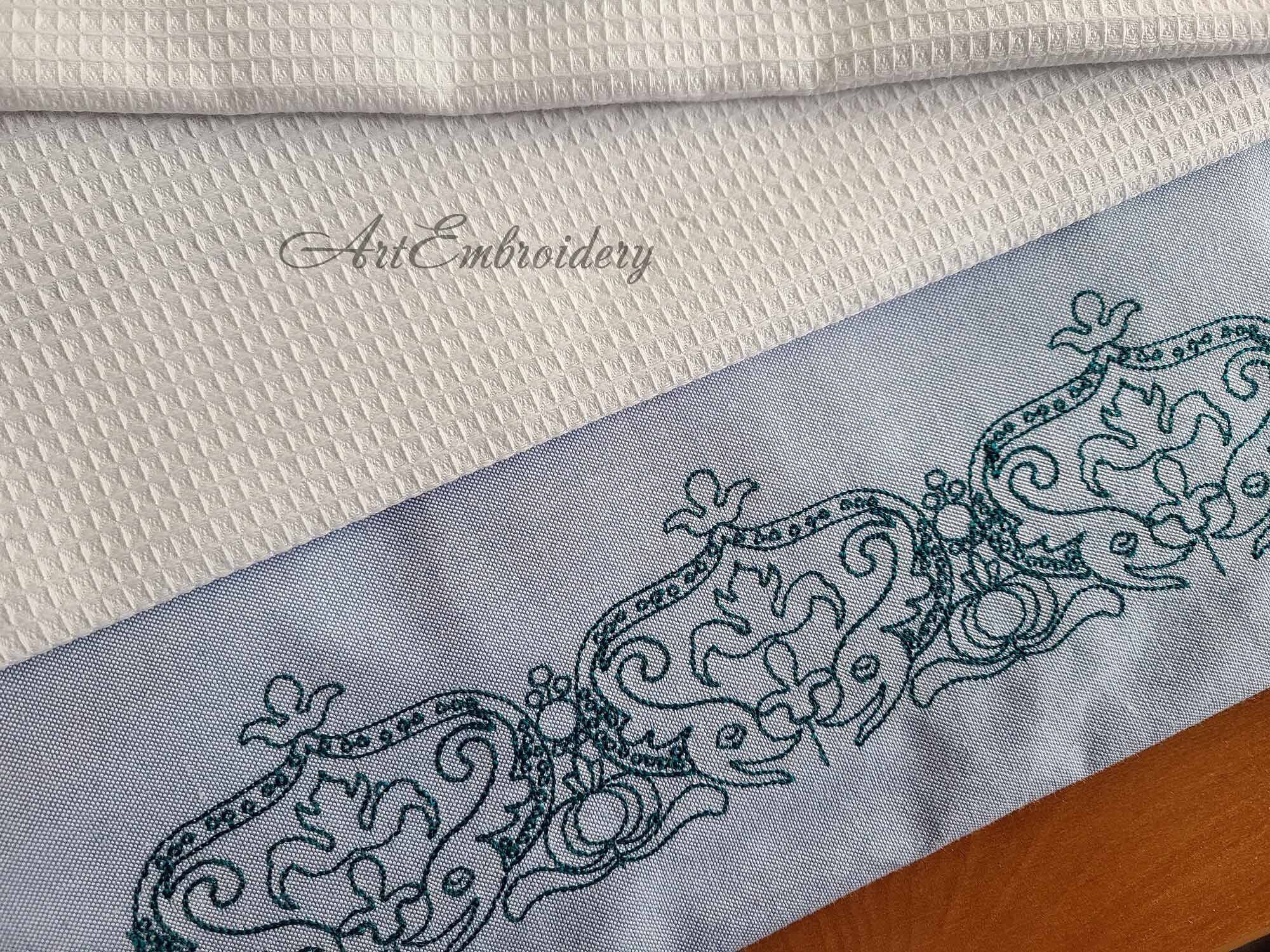 Fish Motifs Embroidery Designs: 16th Century Border (4x4 to 8x12 Hoop ...