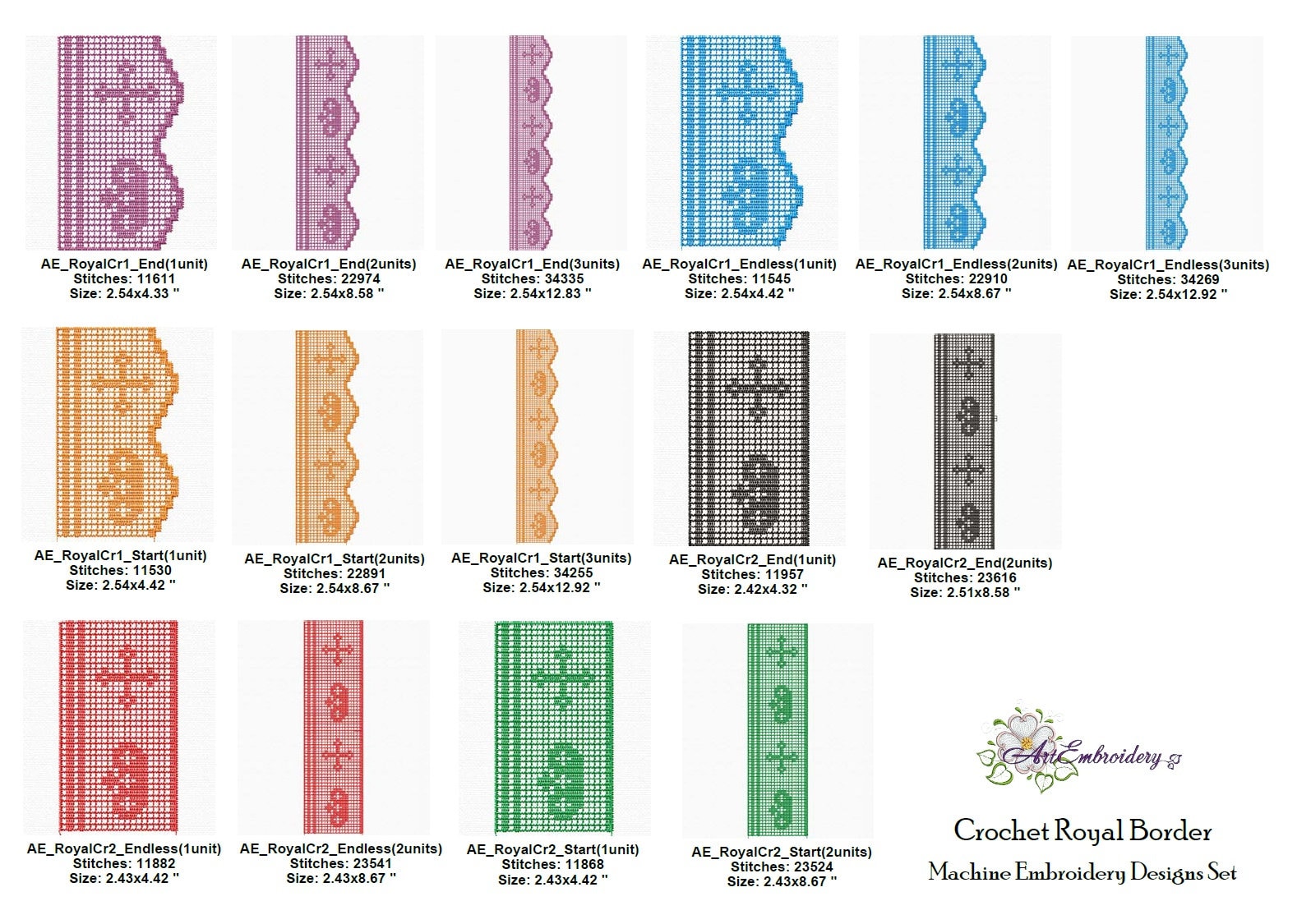 FSL Crochet Royal Border - Machine Embroidery Christian Lace Design ...