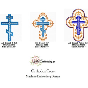 Orthodox Cross Machine Embroidery Designs: Slavic Christian Patch (4x4 ...