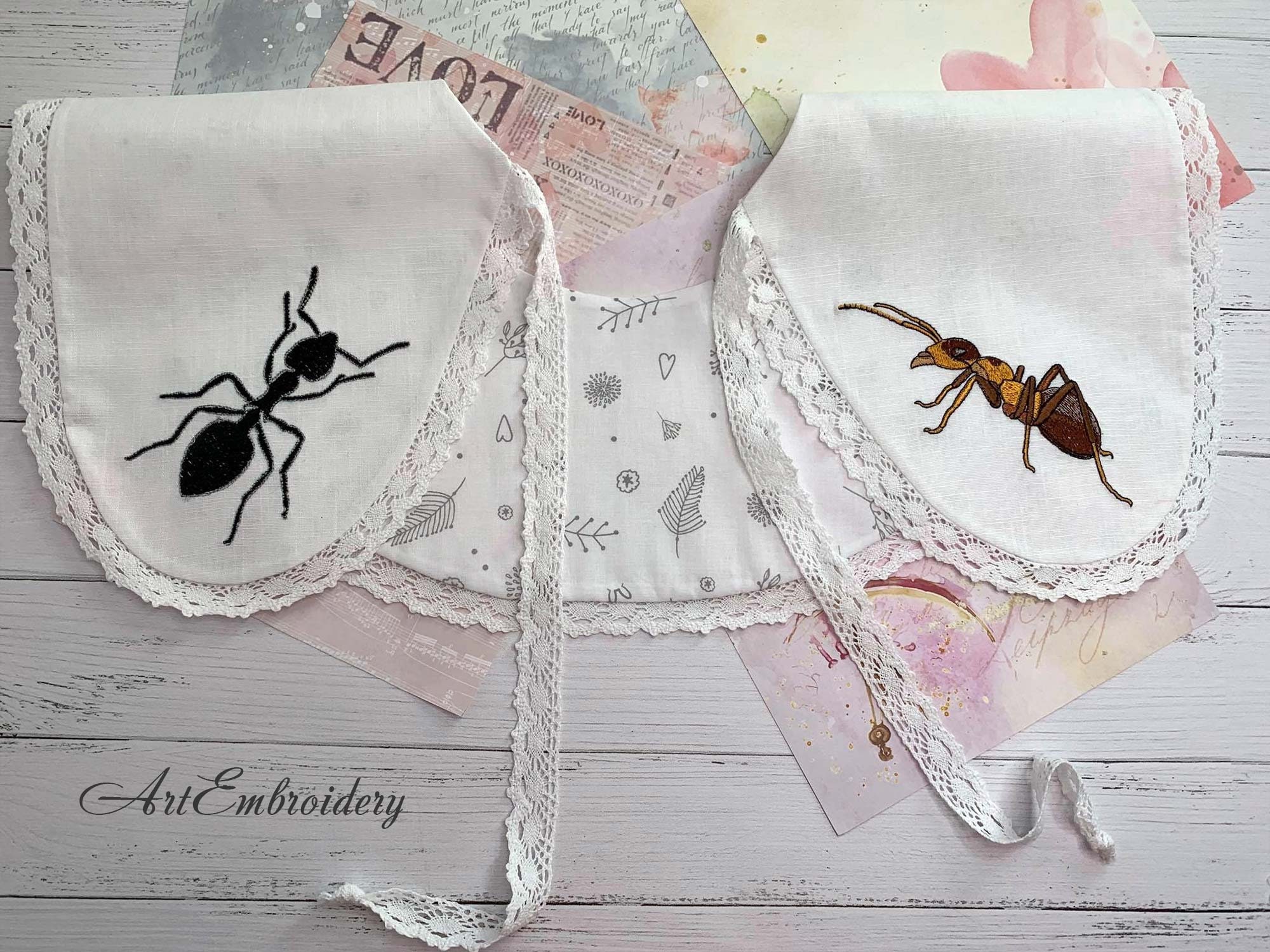 Jumbo Ants Red and Black Machine Embroidery Insects Designs | Etsy