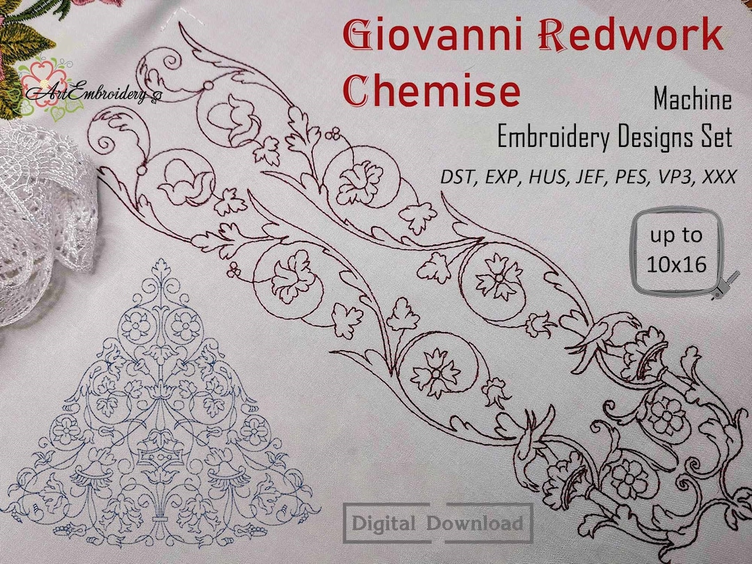 Redwork Chemise Machine Embroidery Designs: 16th Century Border ...