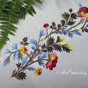 Rococo Flower Embroidery Designs: 18th Century Wave Borders (5x7, 6x10 ...