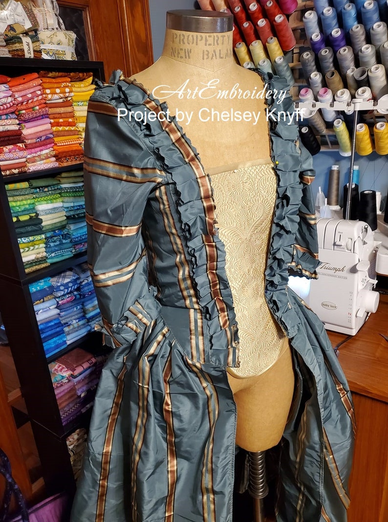 Quilted Stomacher - Machine Embroidery Design Split Into Two 2 Parts ...