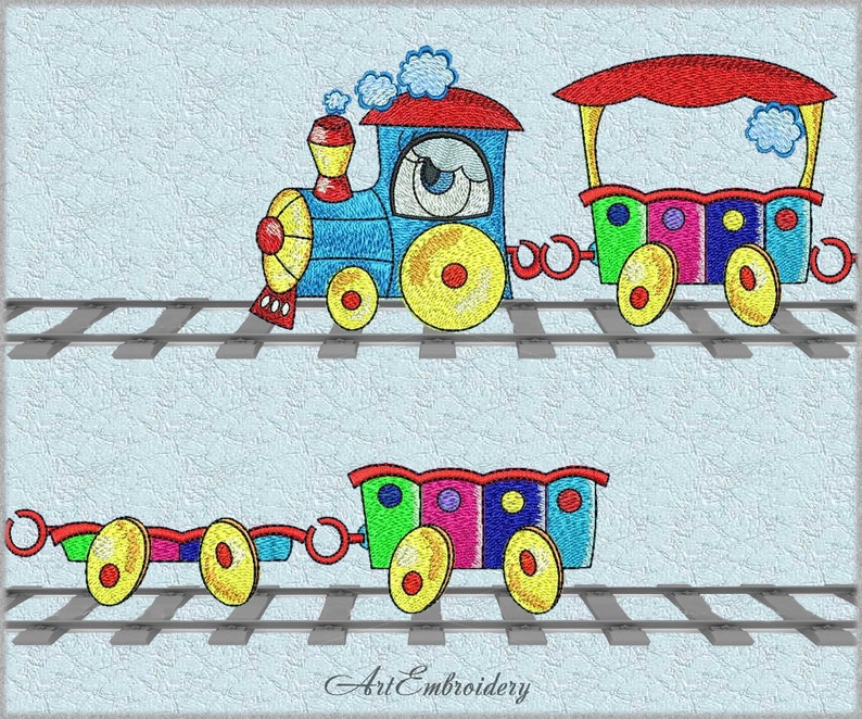 Train Machine Embroidery Transport Designs Set for a Babies - Etsy