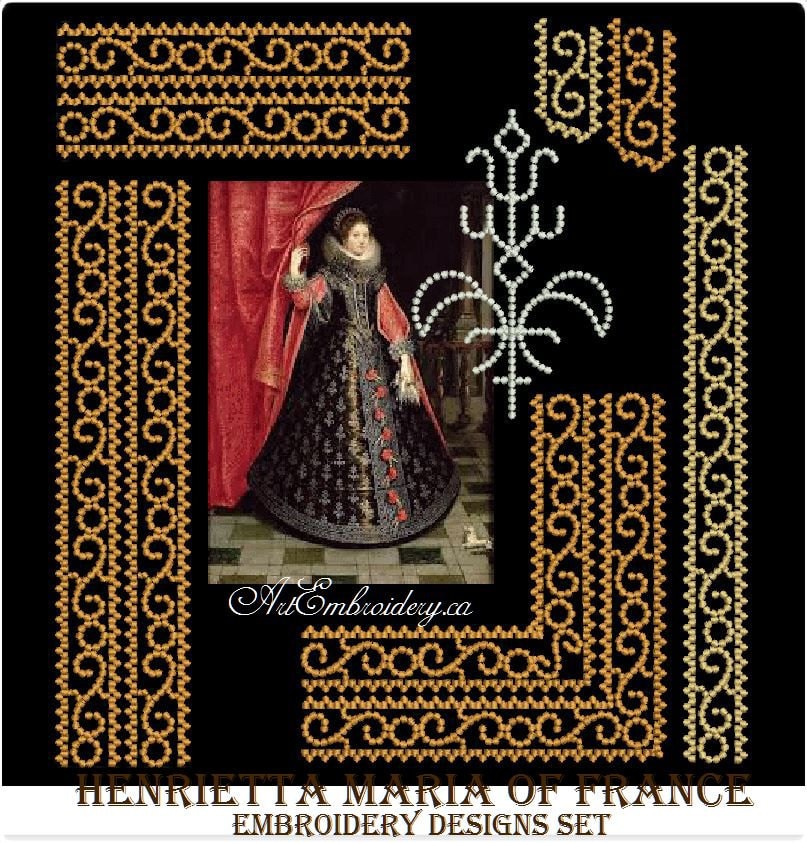 Henrietta Maria of France Candlewick Borders and Motives - Etsy Canada