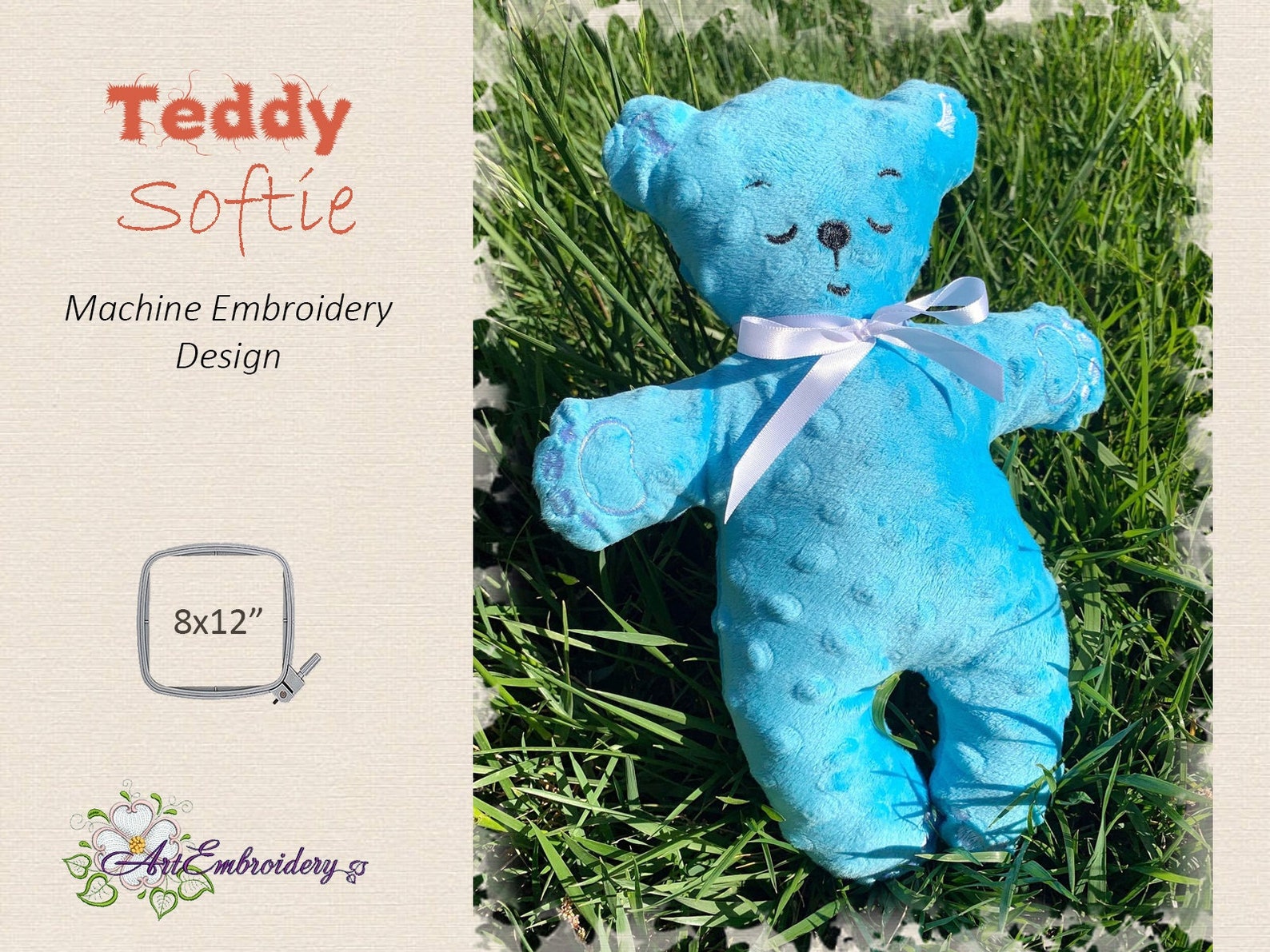 Teddy Bear Softie: 3D Machine Embroidery ITH Pattern (8x12" Hoop ...