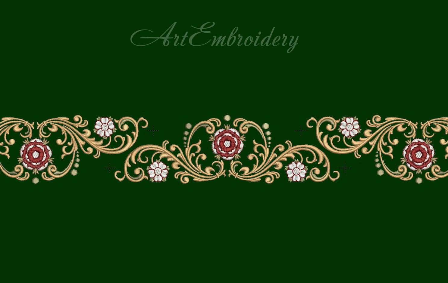 Tudor Rose Scroll Borders Machine Embroidery Designs (6x10" Hoop) - Etsy