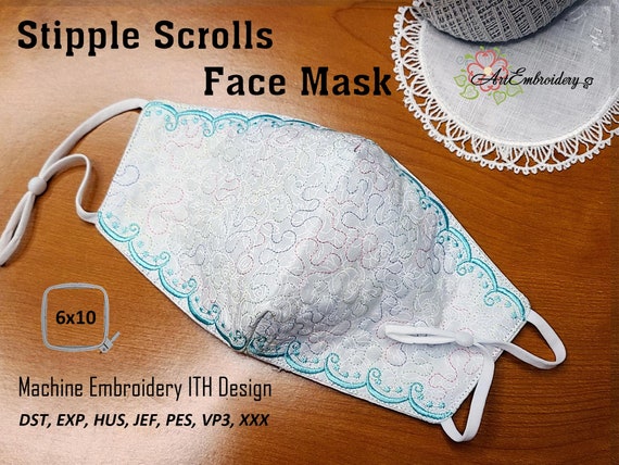 Sewing & Fiber Embroidery face mask 4 SIZES breathing mask In The Hoop ...