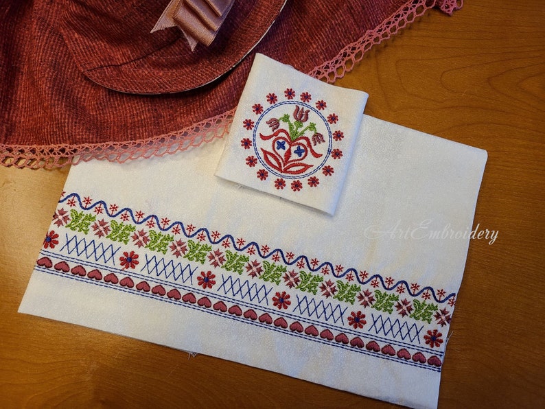 Holland Folk Flowers Machine Embroidery Folk Designs Set for - Etsy