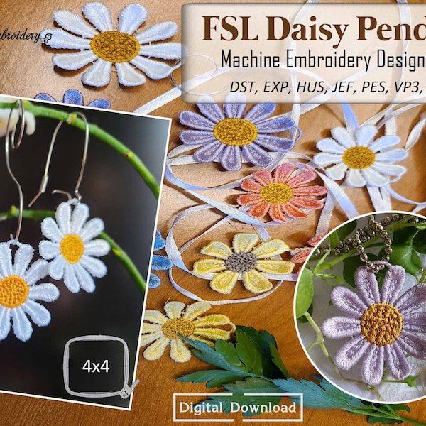 Daisy Petals Machine Embroidery Designs - Etsy