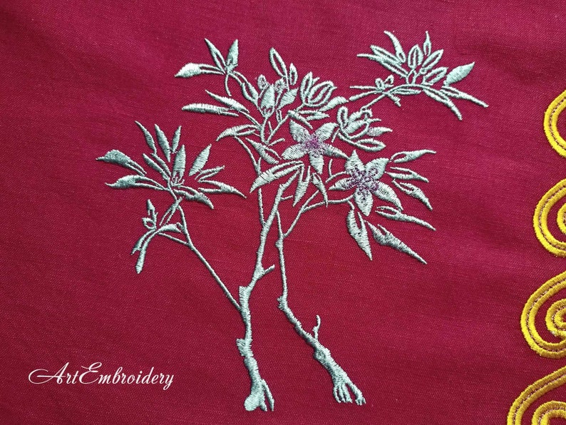 Blossom Tree Branch Machine Embroidery Design in 2 Sizes for - Etsy