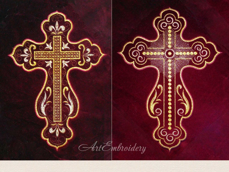 Big Crosses Set1 - Machine Embroidery Applique' or Patch Designs Set - Etsy