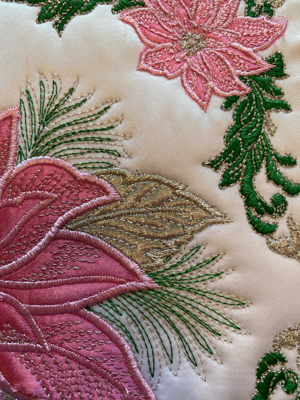 Applique Poinsettia Machine Embroidery Applique Designs Set | Etsy