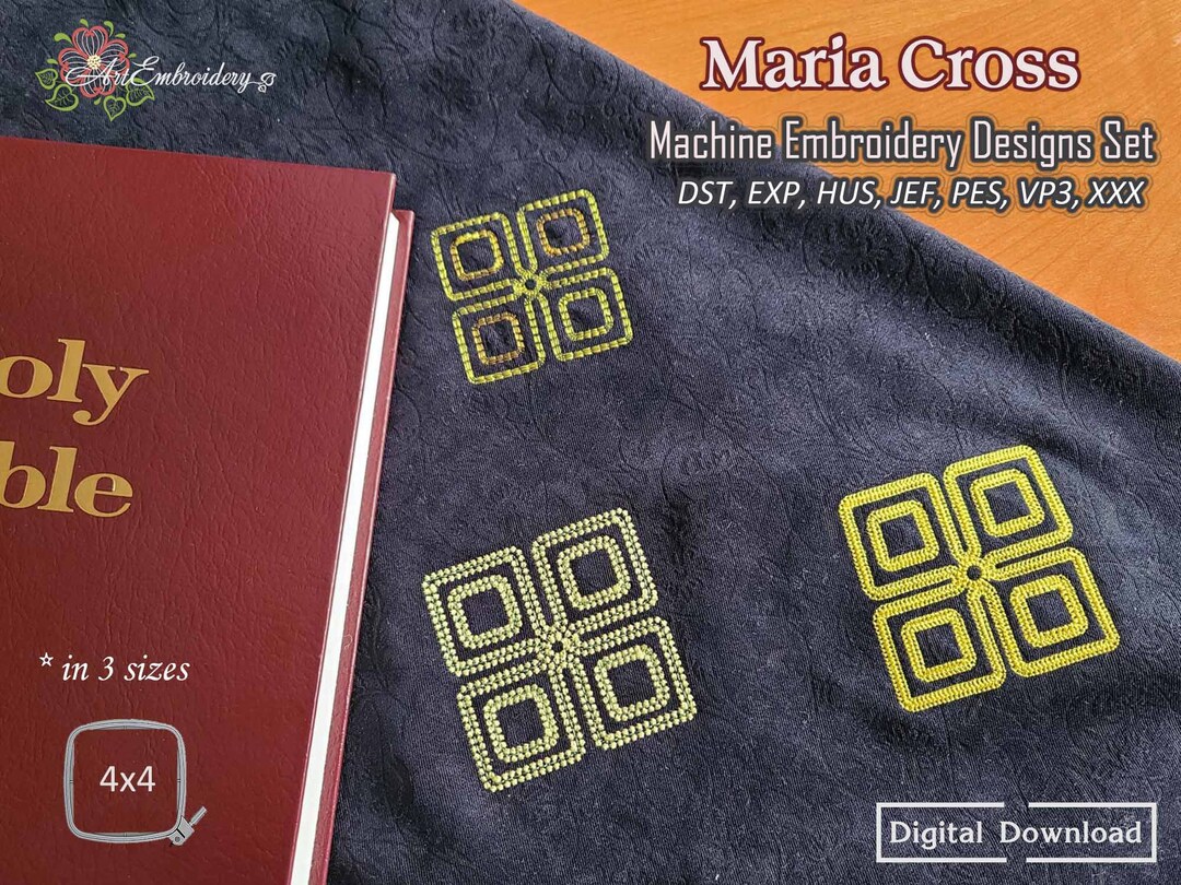 Maria Cross - Machine Embroidery Christian Religious Designs Set in ...