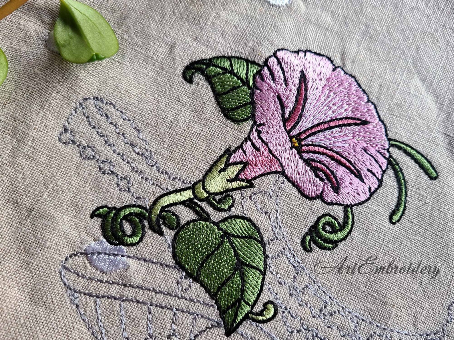 Morning Glory Machine Embroidery Design Flowers Design in 3 - Etsy