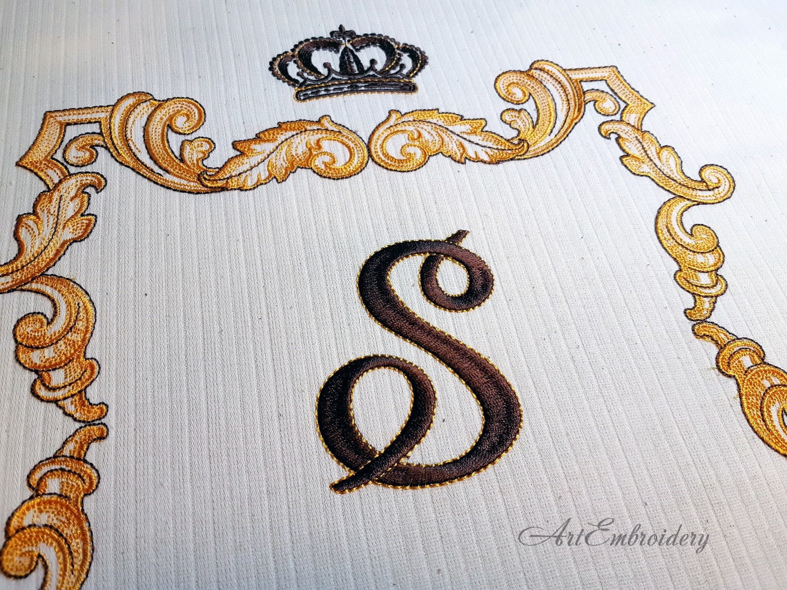 Baroque Frame Machine Embroidery Designs Set for Hoops - Etsy