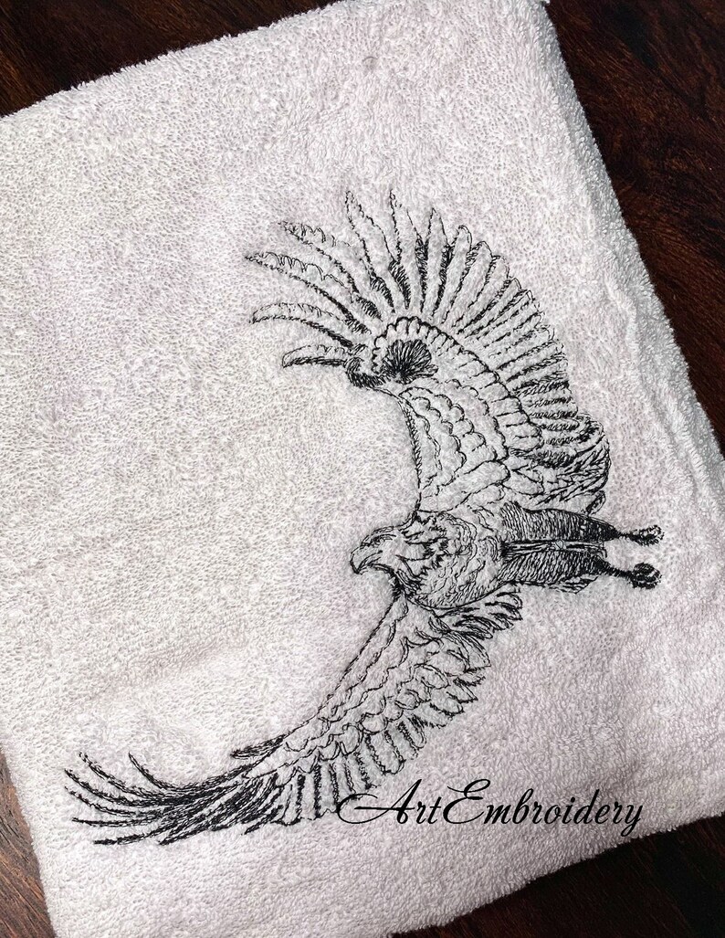 Flying Eagle Machine Embroidery Design in Five Sizes | Etsy