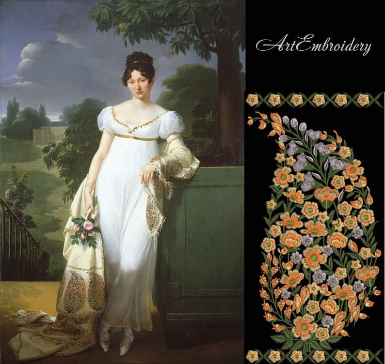 Regency Paisley Shawl Machine Embroidery Designs Set in 2 - Etsy