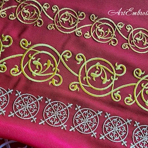 Medieval Scroll Border - Machine Embroidery Historical Designs Set for ...