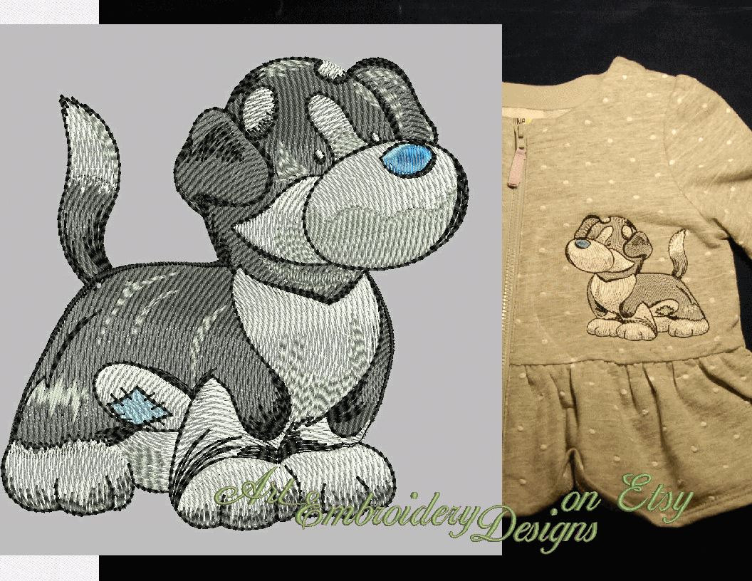 Mountain Dog Machine Embroidery Patched Animal Design in - Etsy