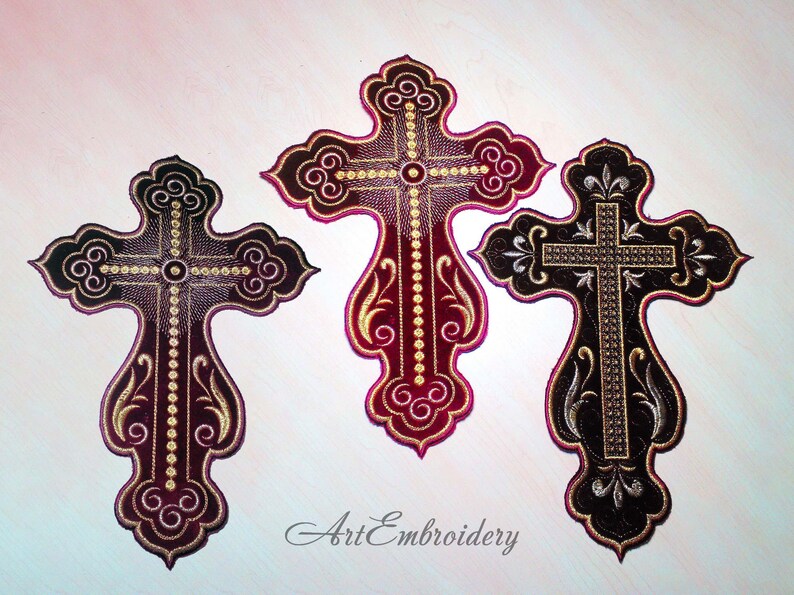 Big Crosses Set1 Machine Embroidery Applique' or Patch - Etsy