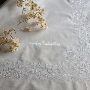 Whitework Fichu Machine Embroidery Design: Historical Scarf (6x10 and ...