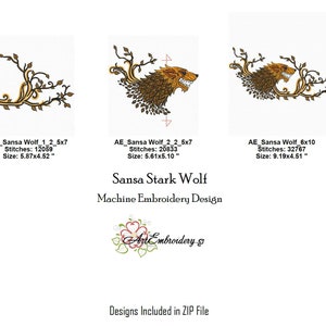 Stark Wolf Inspired by Sansa Stark Dress From Game of Thrones - Machine ...