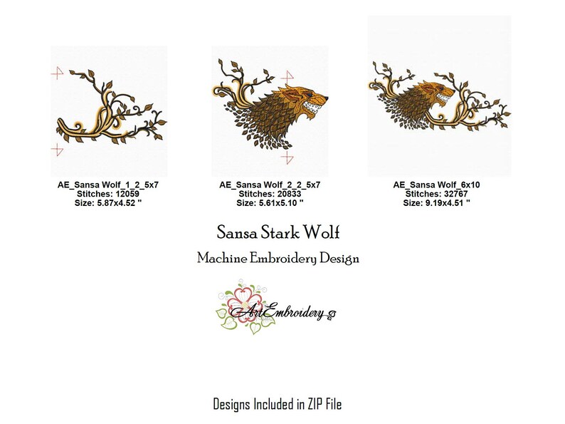 Stark Wolf Inspired by Sansa Stark Dress From Game of Thrones - Machine ...