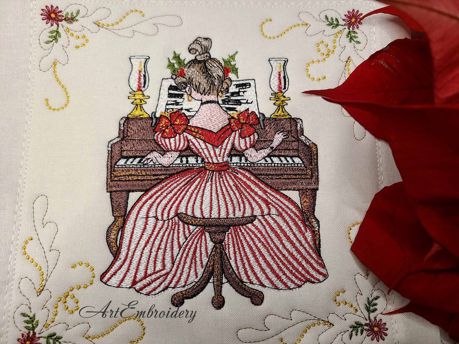 Christmas Song Machine Embroidery Quilt Block Applique - Etsy