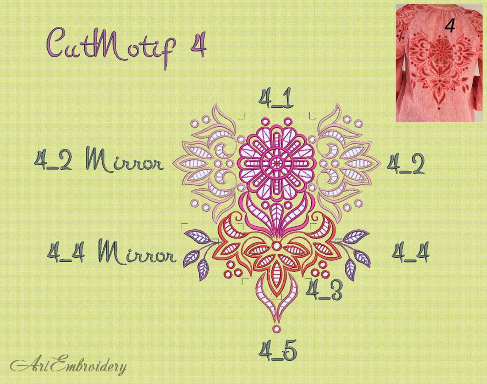 Fashion Cutwork Machine Embroidery Richelieu Designs Set for - Etsy