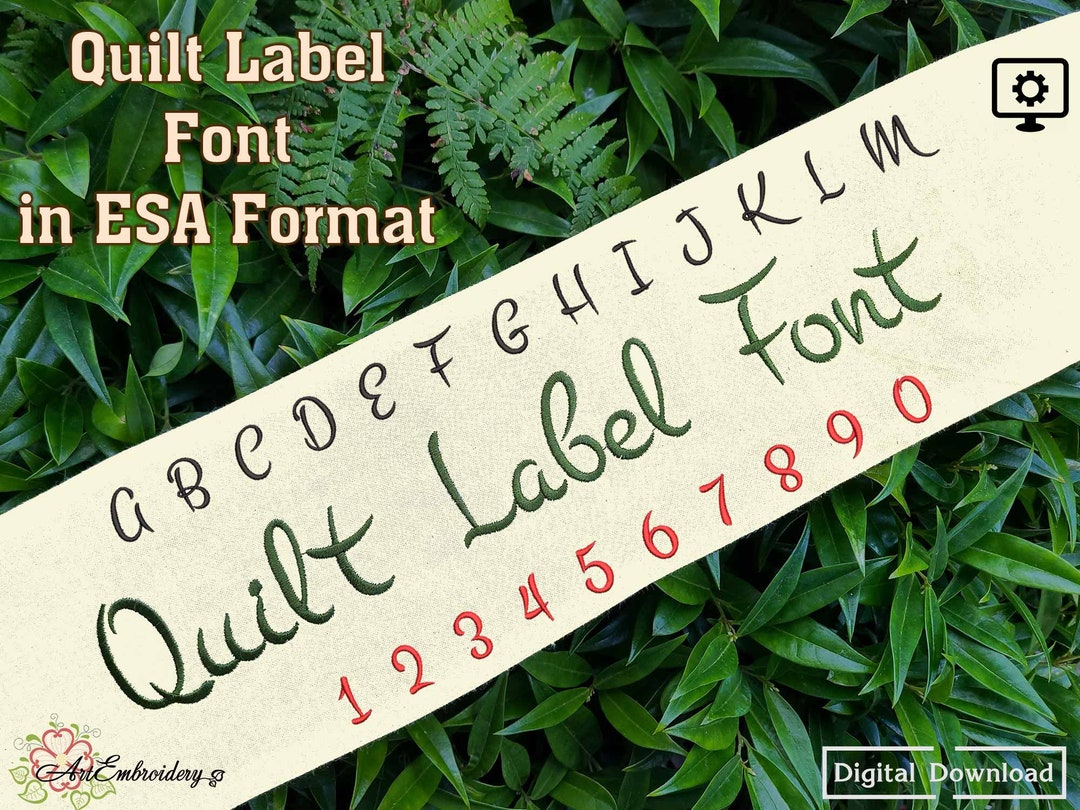 Quilt Label Font is ESA Format - Modern Calligraphy Script for Your ...