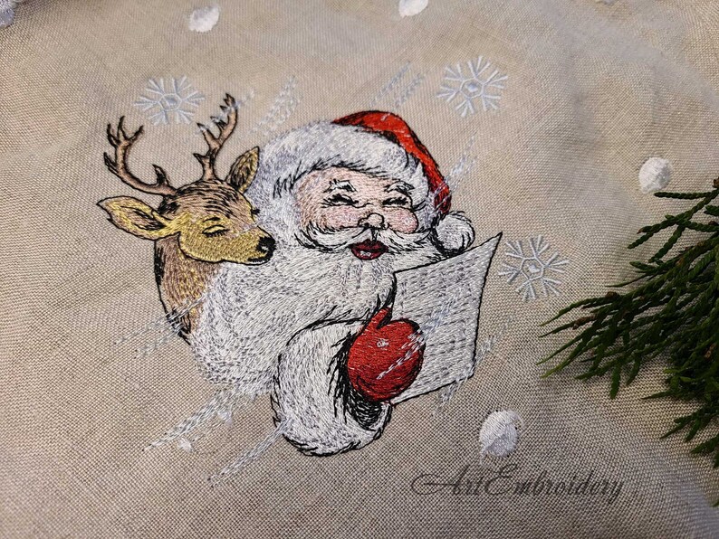 Dear Santa - Machine Embroidery Design in 3 Sizes for Hoop 4x4", 5x5 ...