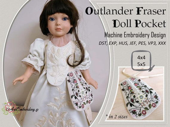 Outlander Fraser Doll Pocket Machine Embroidery Design in - Etsy