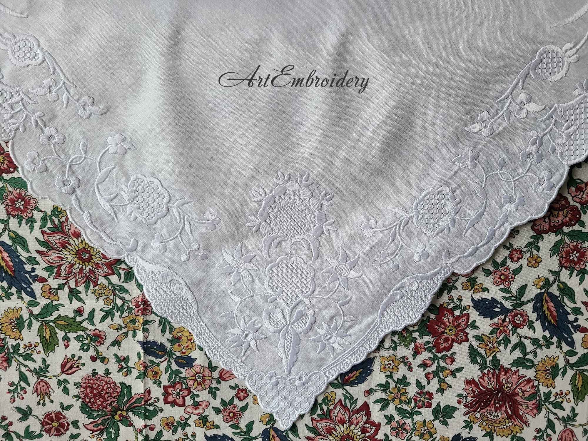 Whitework Fichu Machine Embroidery Design: Historical Scarf (6x10 and ...