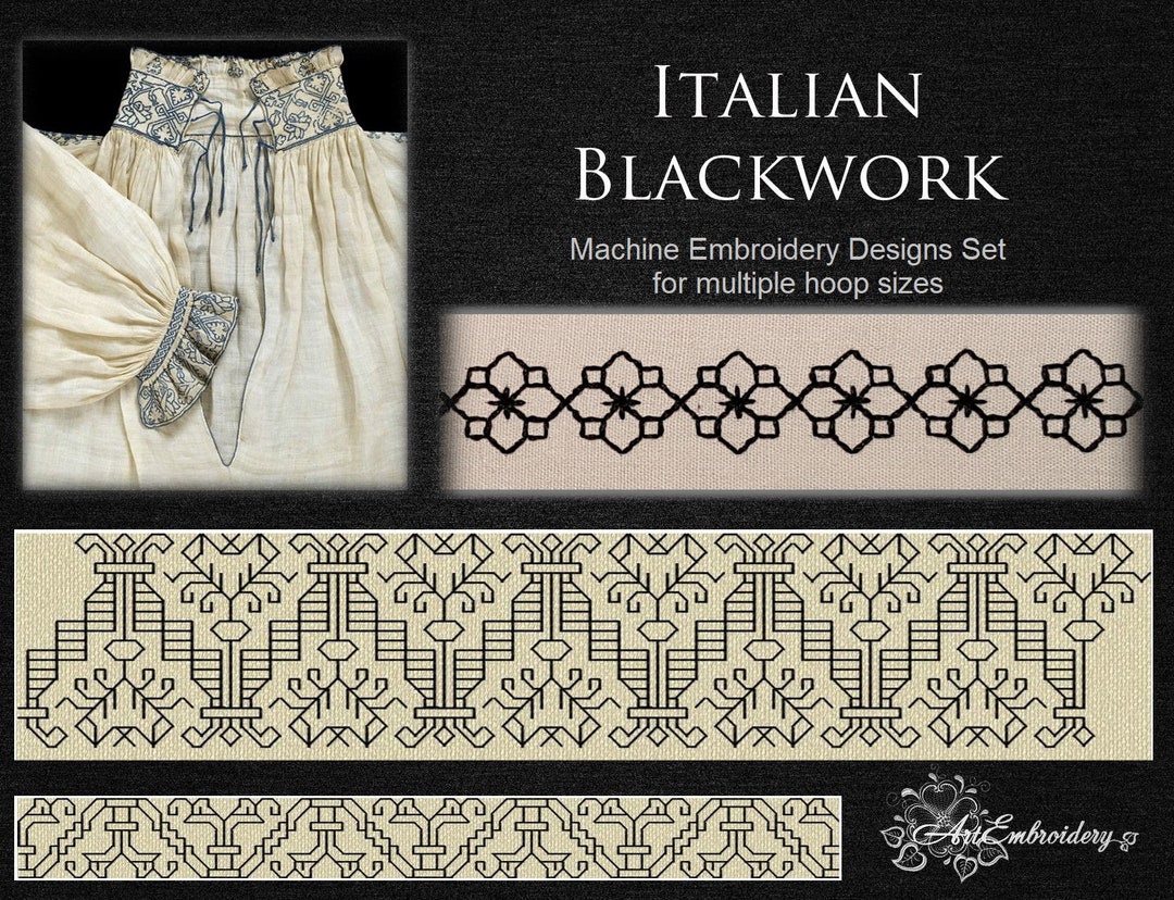 Medieval Blackwork Embroidery