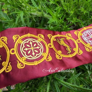 Medieval Heraldic Animals Border: Machine Embroidery Designs (digital ...