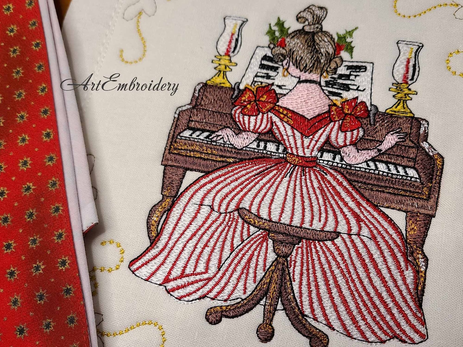 Christmas Song Machine Embroidery Quilt Block Applique - Etsy