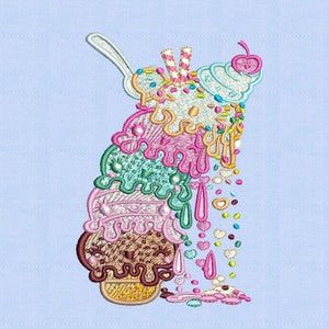 Ice Cream - Machine Embroidery Food Designs Set of Two Designs in Two ...