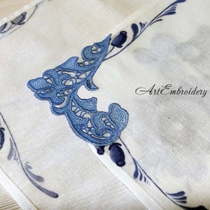 FSL Floral Corner Machine Embroidery Design: Freestanding Lace (digital ...