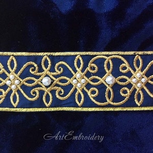 Eleanor of Toledo Trim Border - Machine Embroidery Historical 16 ...