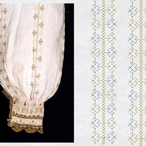 Italian Chemise Machine Embroidery Historical 16 Century Designs Set - Etsy