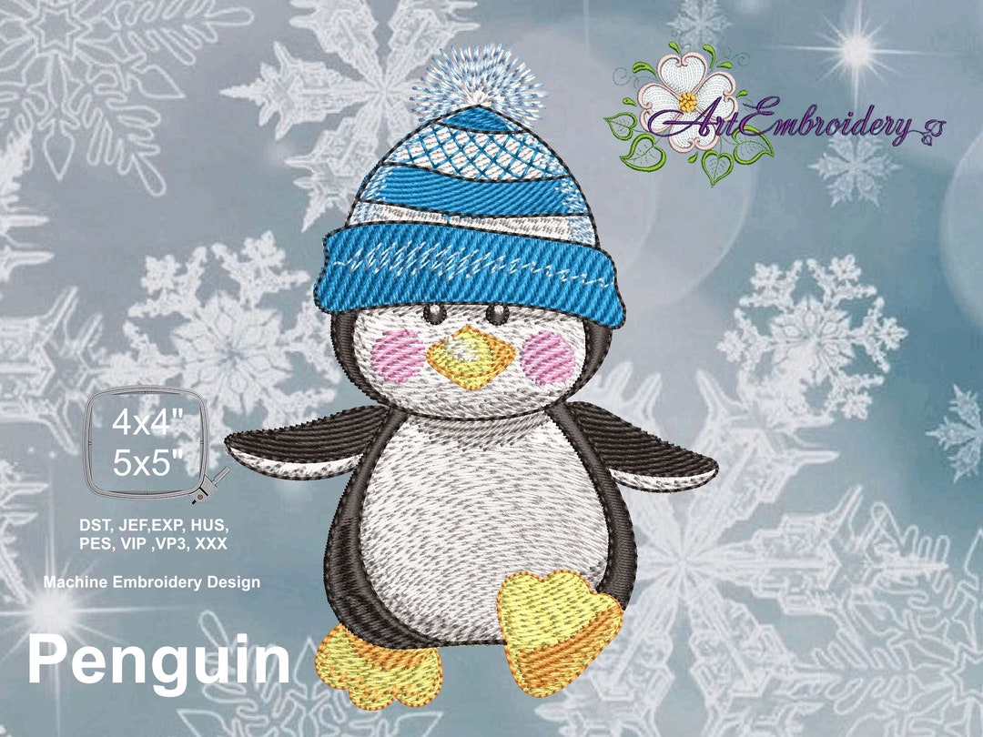 Penguin - Machine Embroidery Old Toy Bird Design in 2 Sizes - Etsy