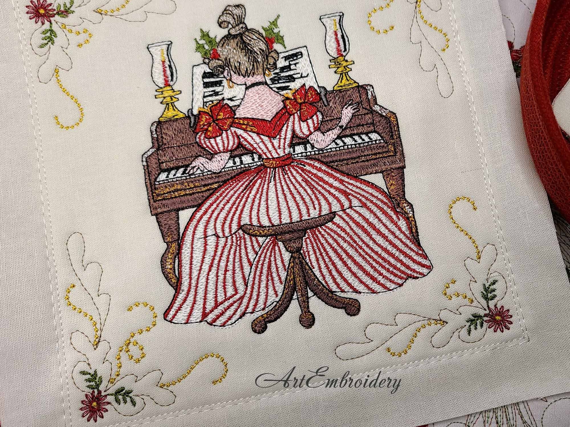 Christmas Song Machine Embroidery Quilt Block Applique - Etsy