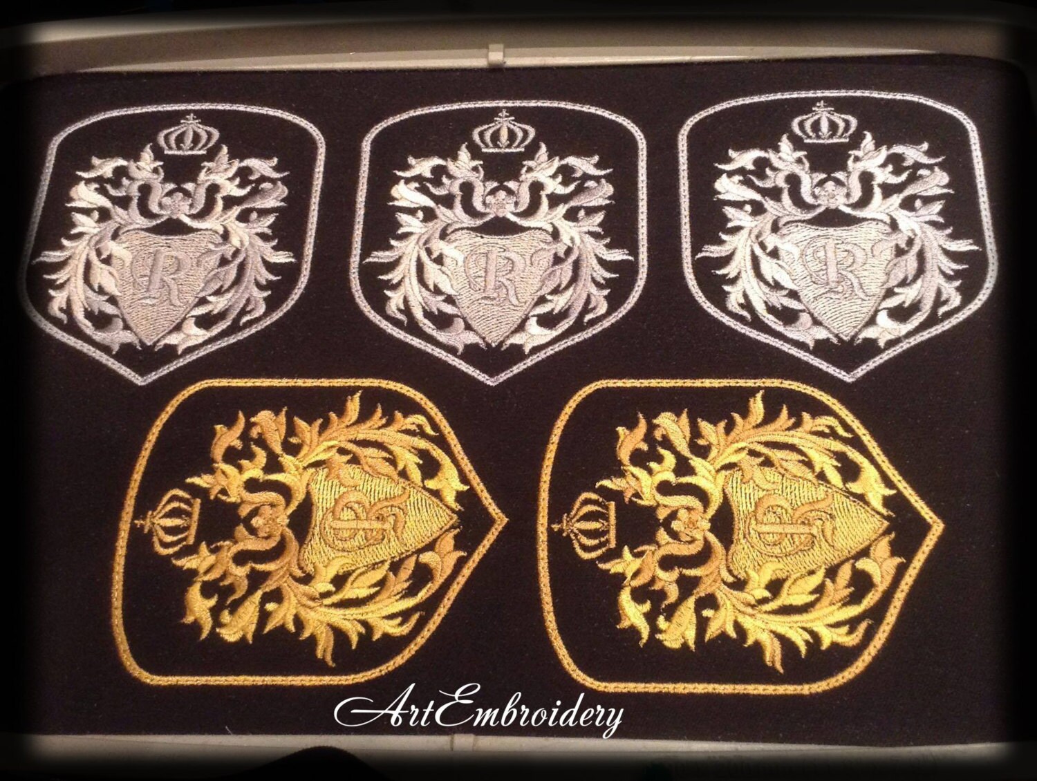 Coat of Arms Monogram English Alphabet on Heraldic Heart | Etsy