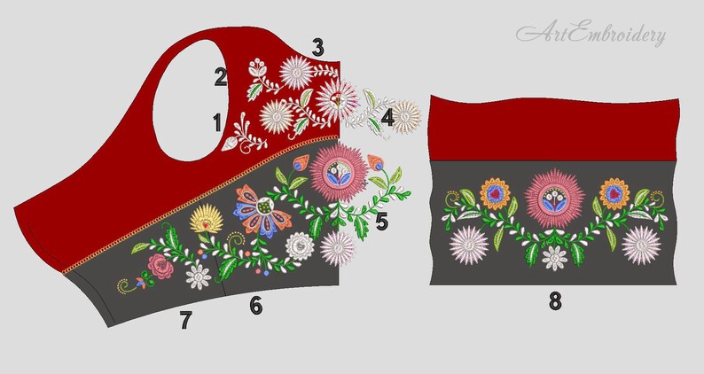 Portuguese Folk Embroidery Machine Embroidery Designs Set - Etsy